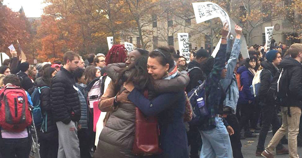 Cornell students walkout after presidential election results