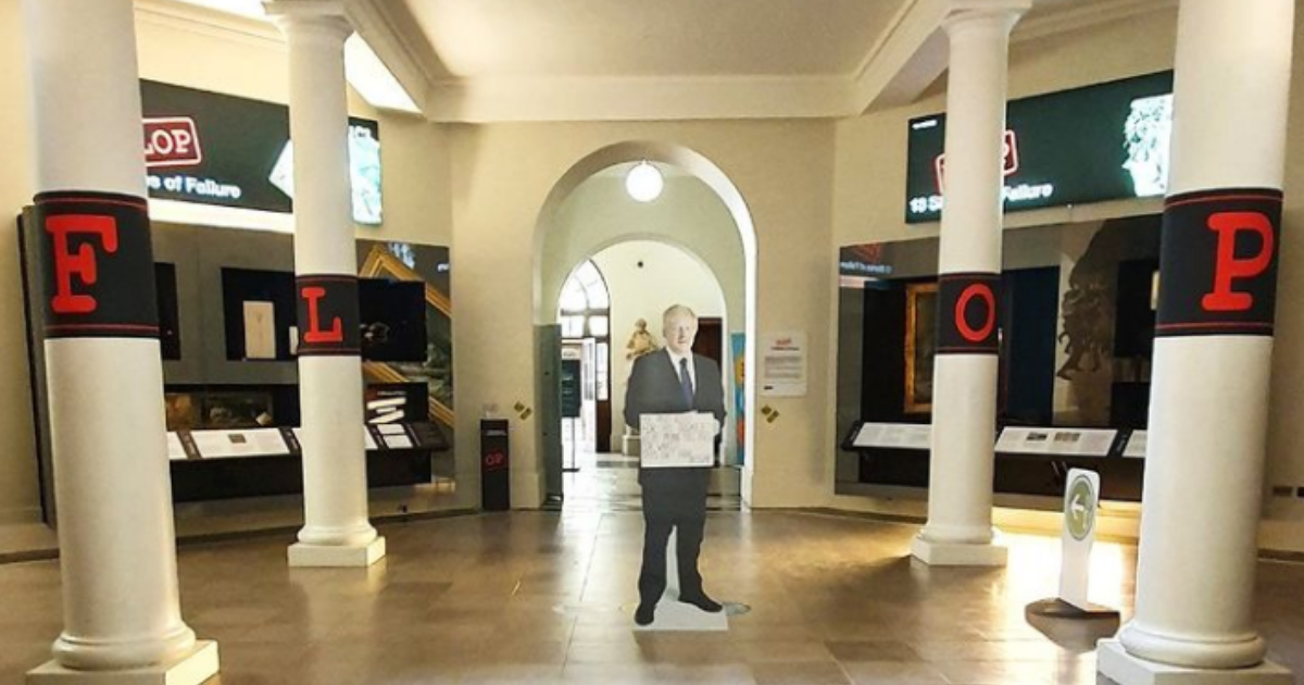 UCL Students' Union puts Boris Johnson cut-out in 'FLOP' exhibition in ...