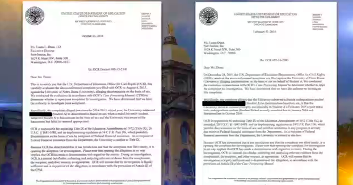 New details emerge on Title IX investigation at Notre Dame