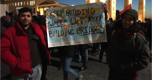 We spoke to people at an Anti-Trump protest in Berlin