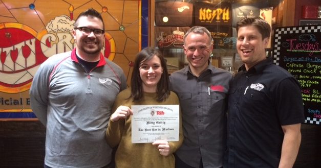 The winner of the Madison Bar March Madness competition is Nitty Gritty