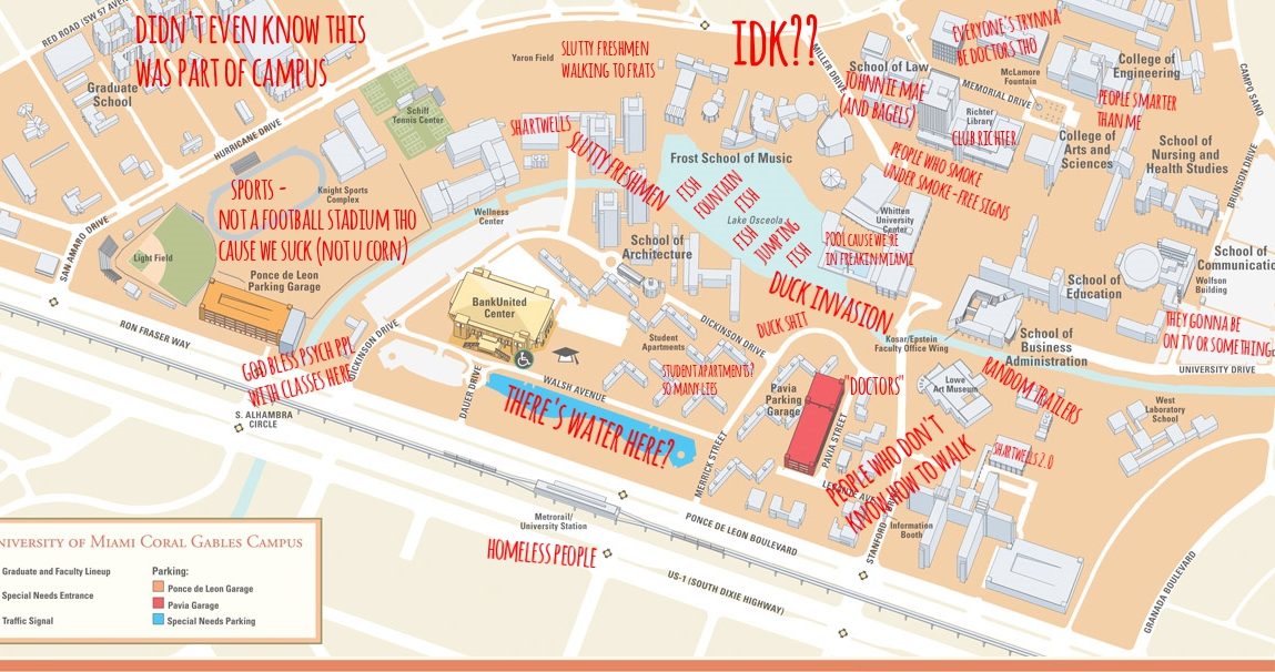 Random water and duck shit: An honest map of UMiami
