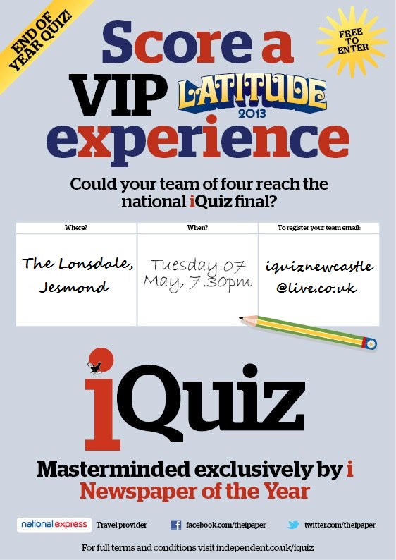 Win Pub Quiz at Lonsdale for Big Prizes