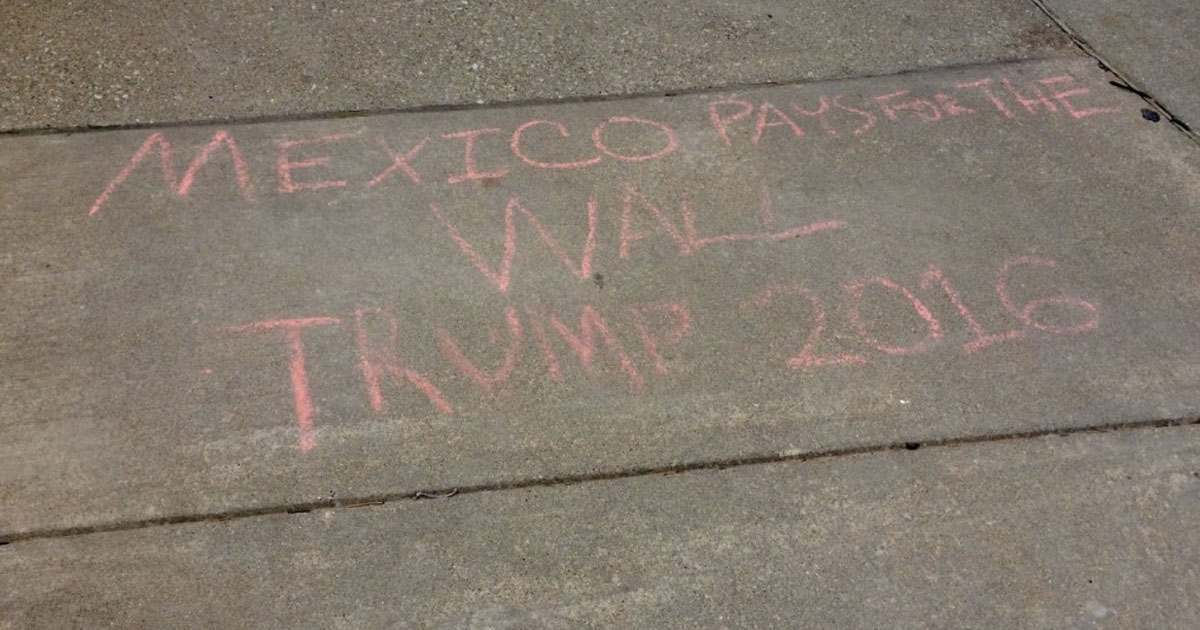 Now pro-Trump graffiti hits IU campus
