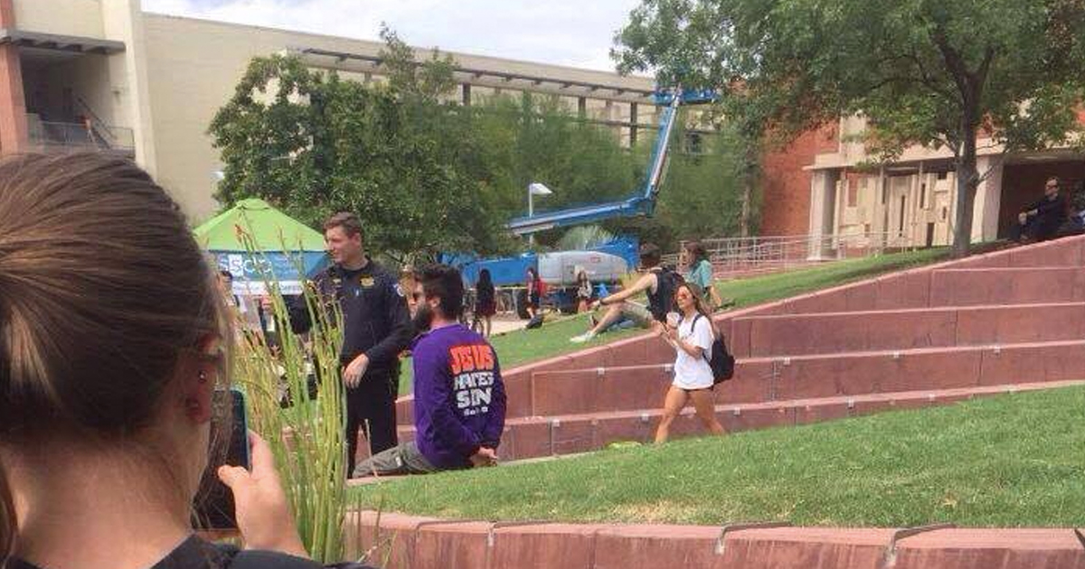 Brother Dean was just arrested on the hill after kicking female student