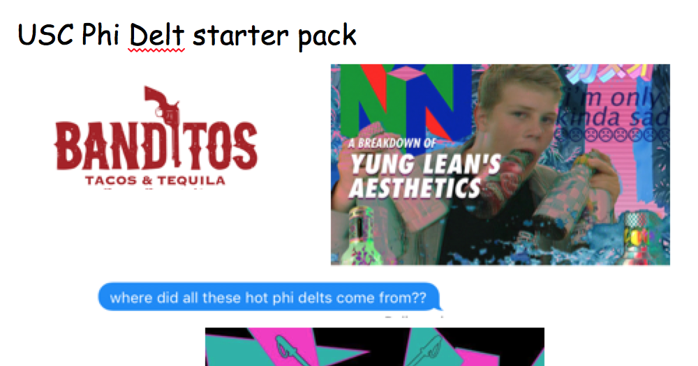 Your definitive list of starter packs for every frat at USC