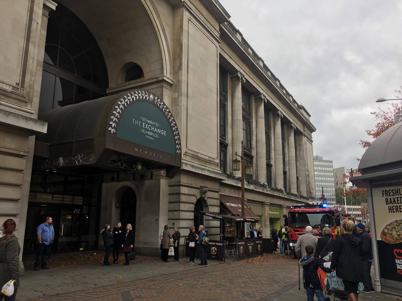 There's been a fire at the Exchange Building in centre of Nottingham