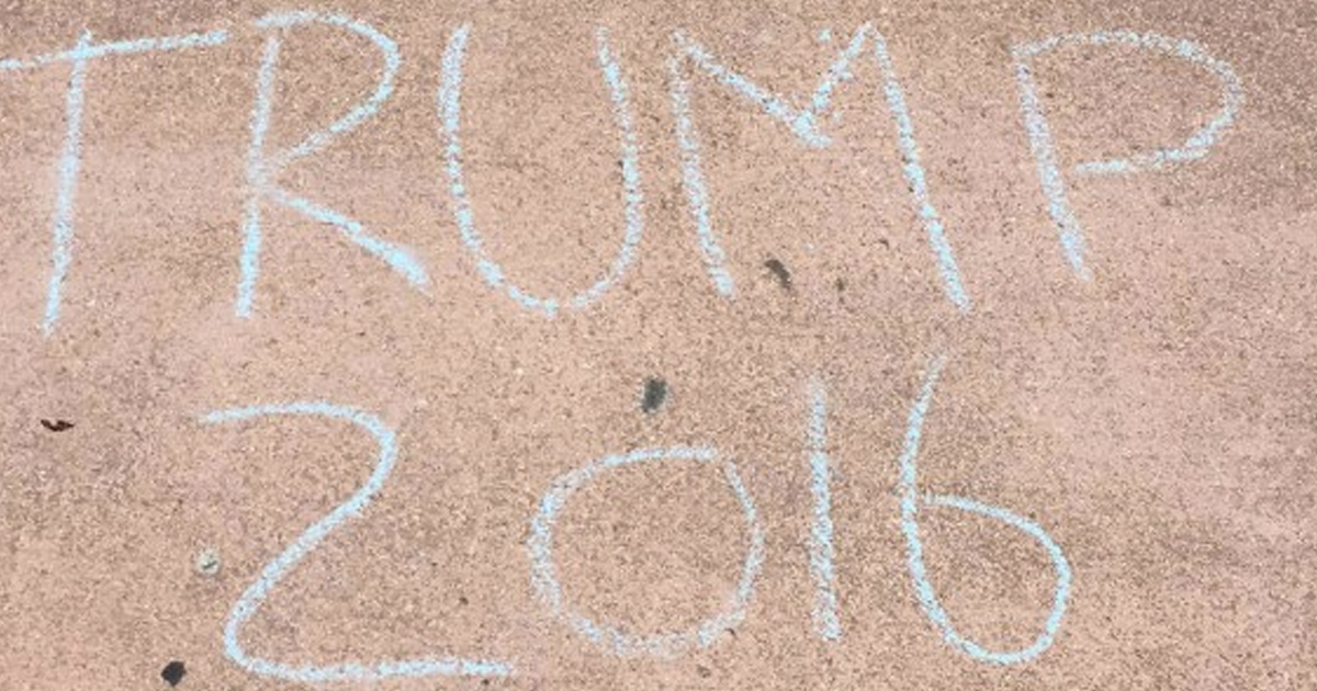 Pro-Trump graffiti has appeared all over campus