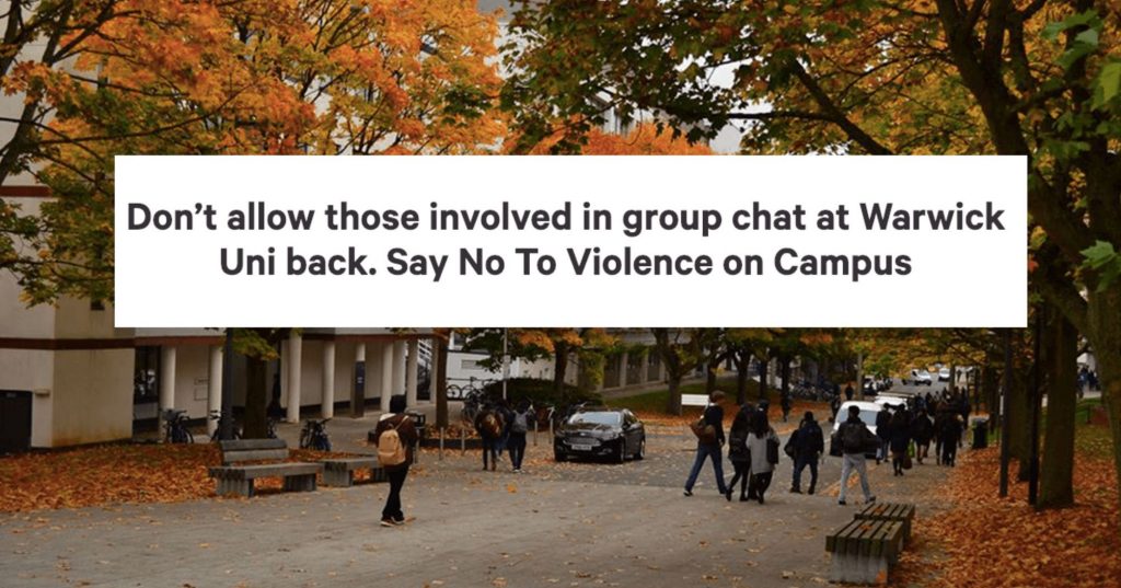Over 65k people sign petition to ban Warwick uni group chat boys from ...