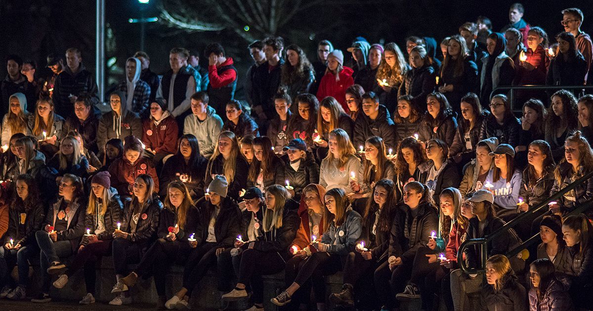 Candlelight vigil held in memoriam of Nicole Panet-Raymond