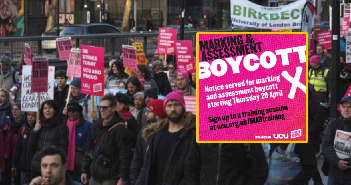 UCU announces marking boycott to begin on April 20th