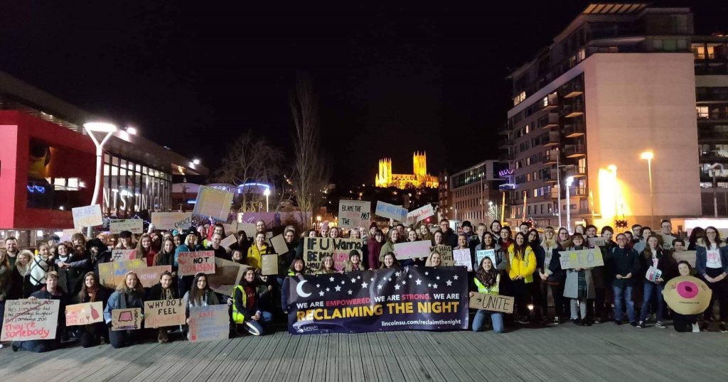 Here are some of the best moments from Lincoln's Reclaim the Night march