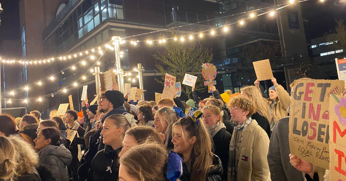 Reclaim The Night: Lincoln students rally in protest for female safety