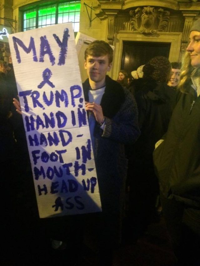 The absolute best protest signs from the Trump protest in Oxford
