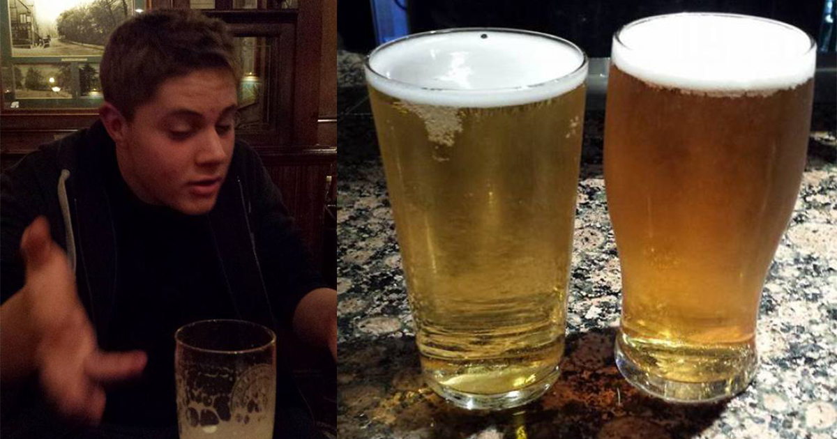 The shape of your pint glass might be making you drink slower