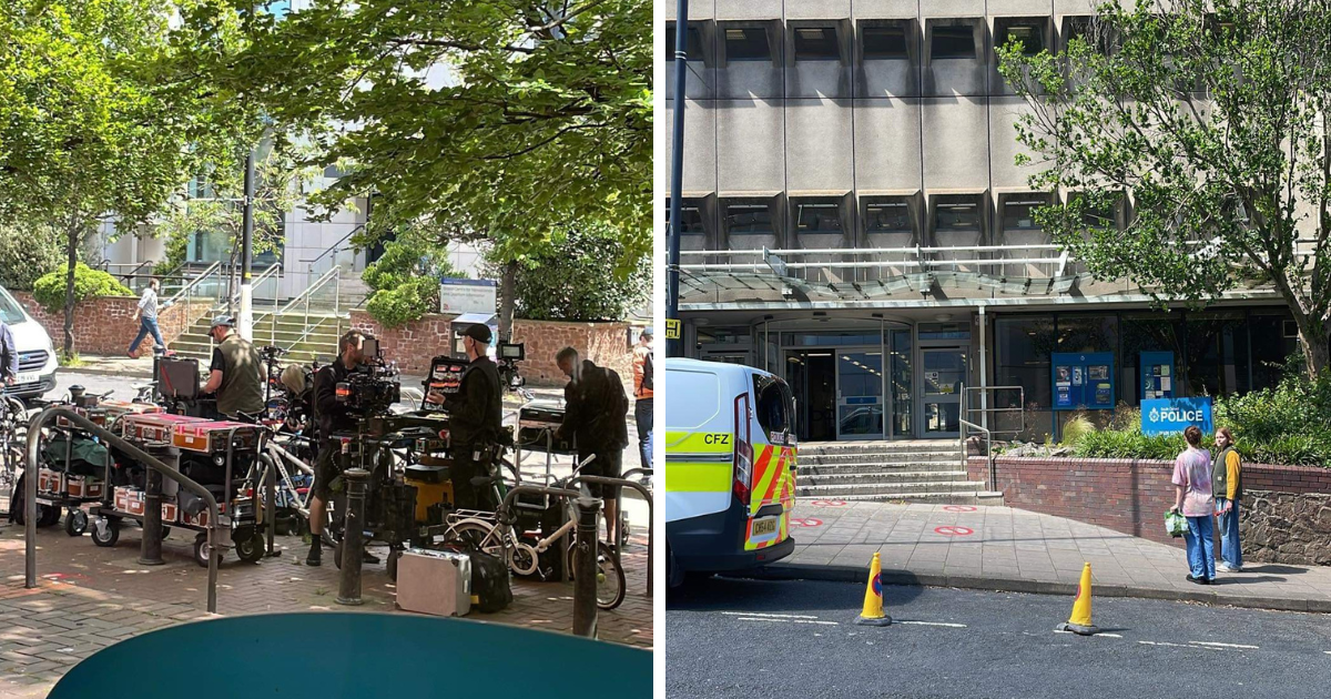 Filming crew on Bristol Uni campus to shoot new thriller series