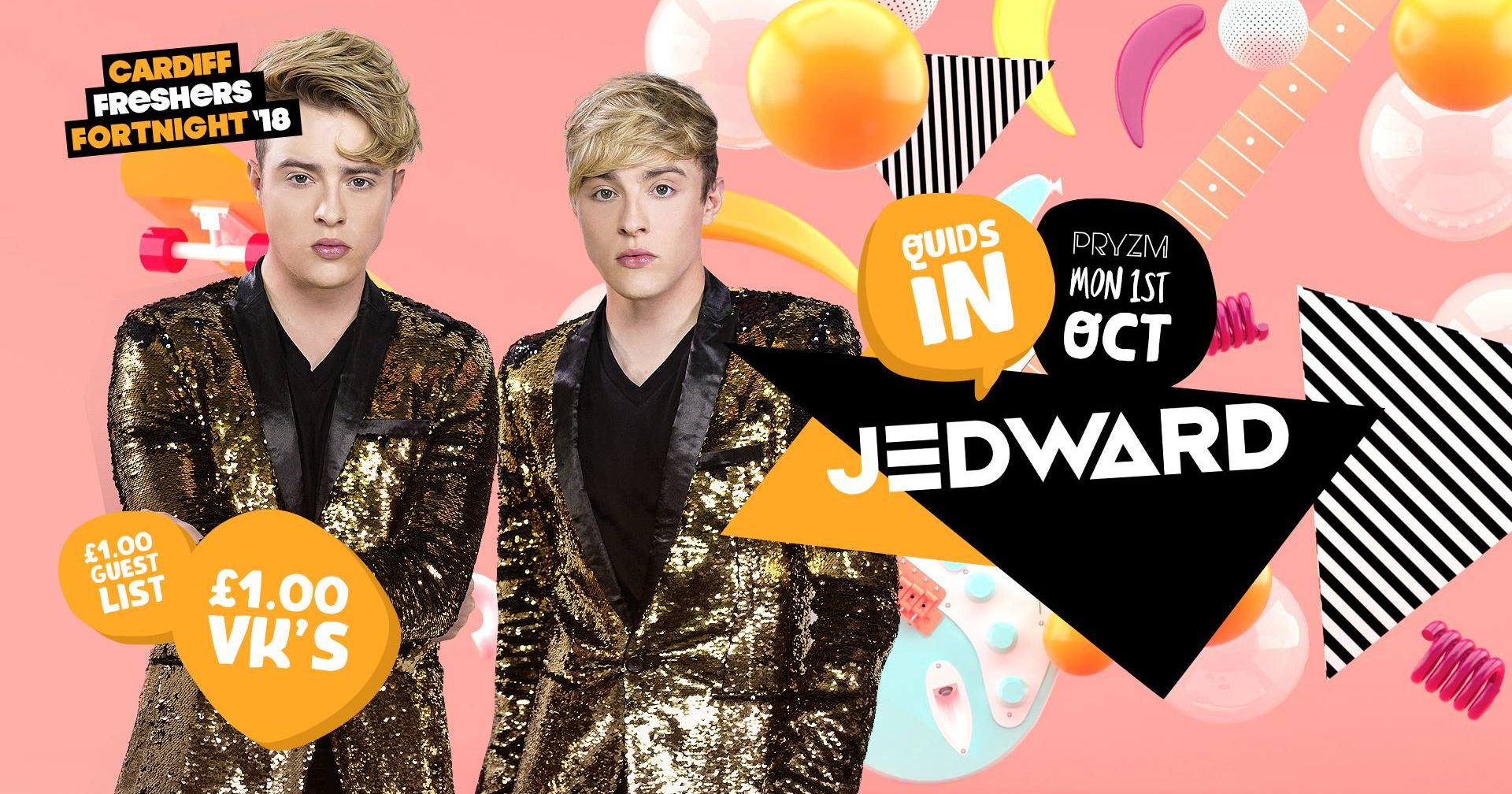 Jedward are coming to Cardiff