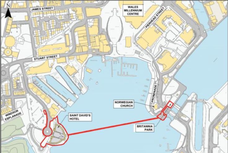 You could be flying across Cardiff Bay by zip wire this summer