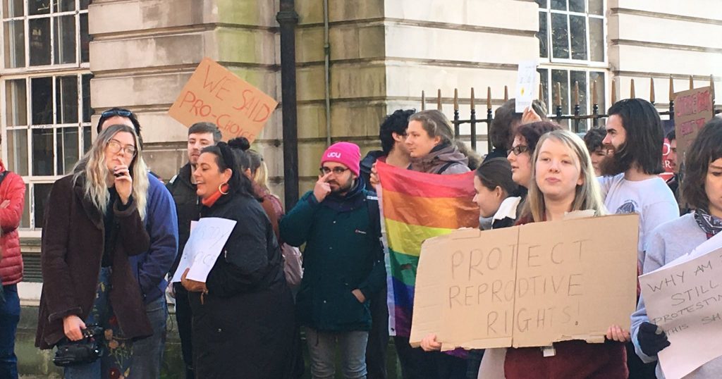 Pro-choice students disrupt pro-life protests on campus