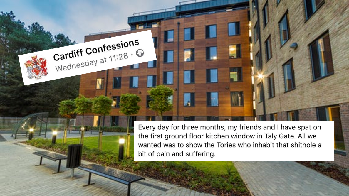 Cardiff Uni has condemned student who allegedly spits on Taly Gate ...