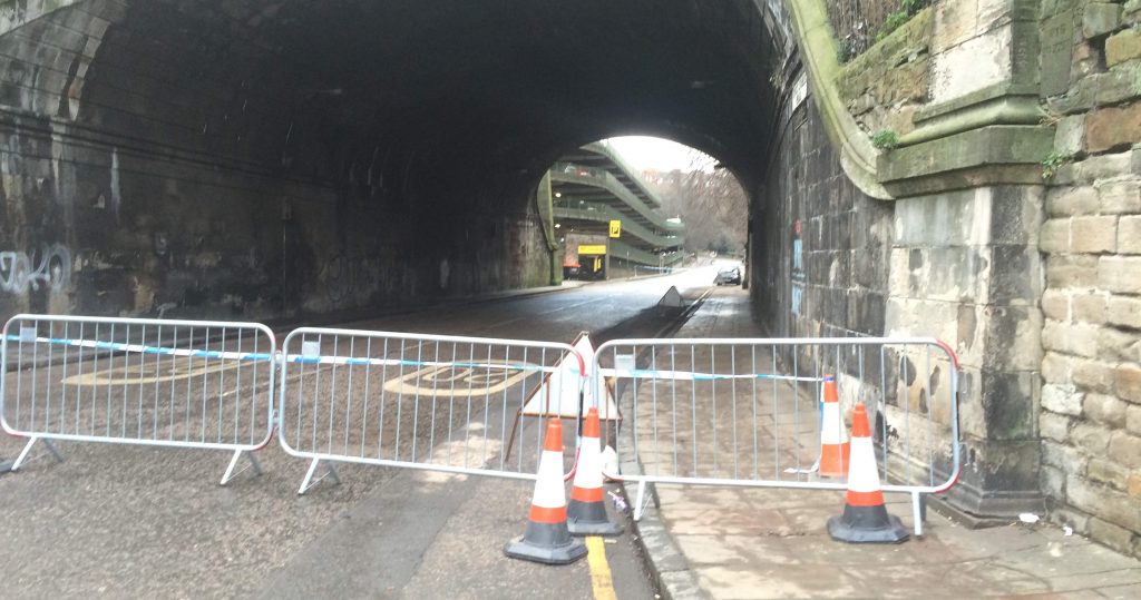 Controlled explosion carried out by bomb squad near Edinburgh castle