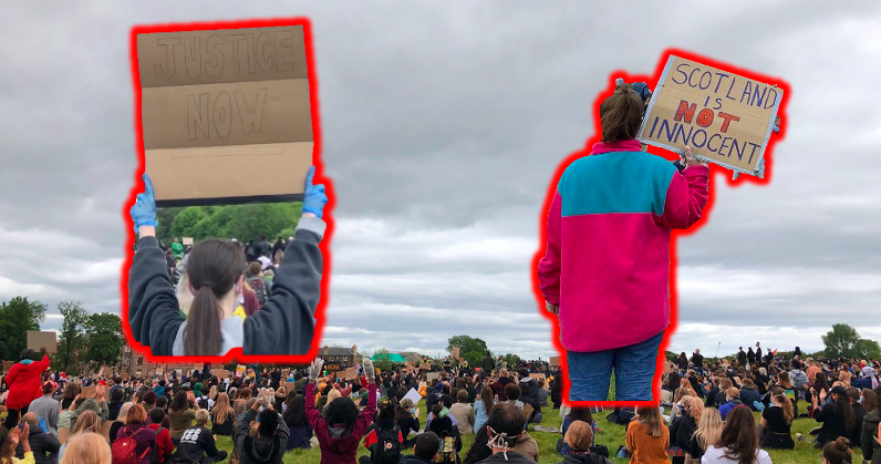 Thousands attend Black Lives Matter protests in Edinburgh yesterday