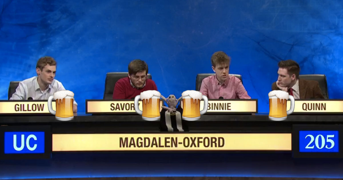 The definitive University Challenge drinking game