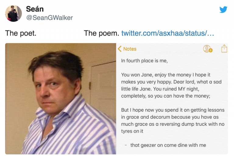 'The Poet The Poem' meme is hands down the funniest of 2020 so far