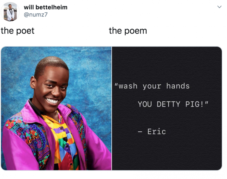 'The Poet The Poem' meme is hands down the funniest of 2020 so far