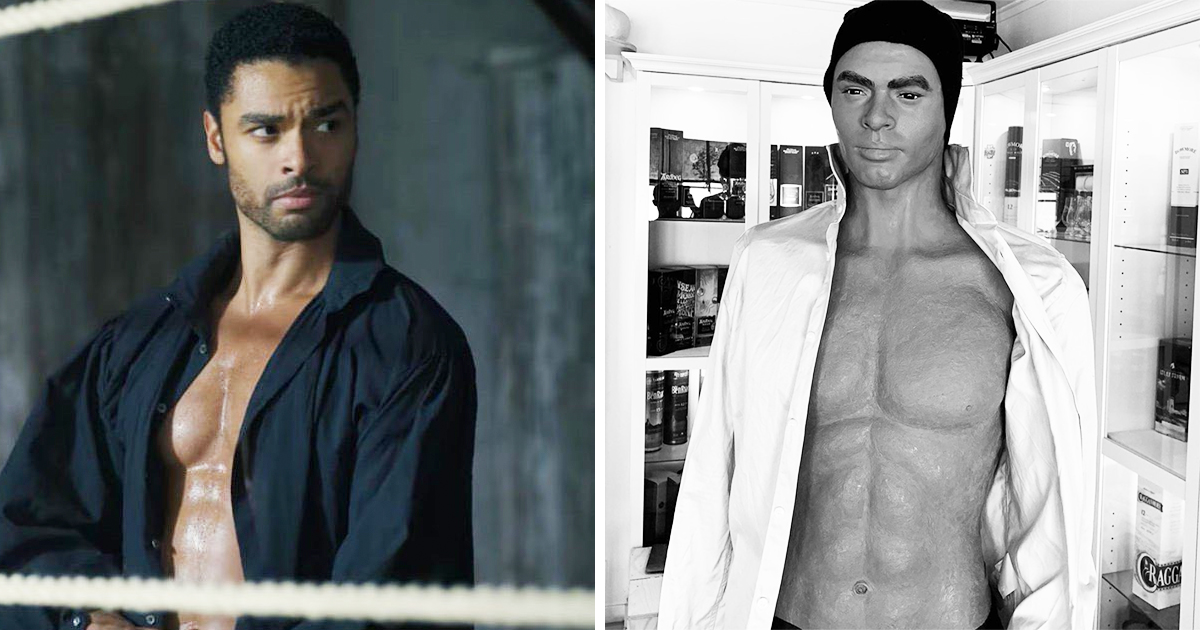 A woman made a life size mannequin of the Bridgerton Duke of Hastings